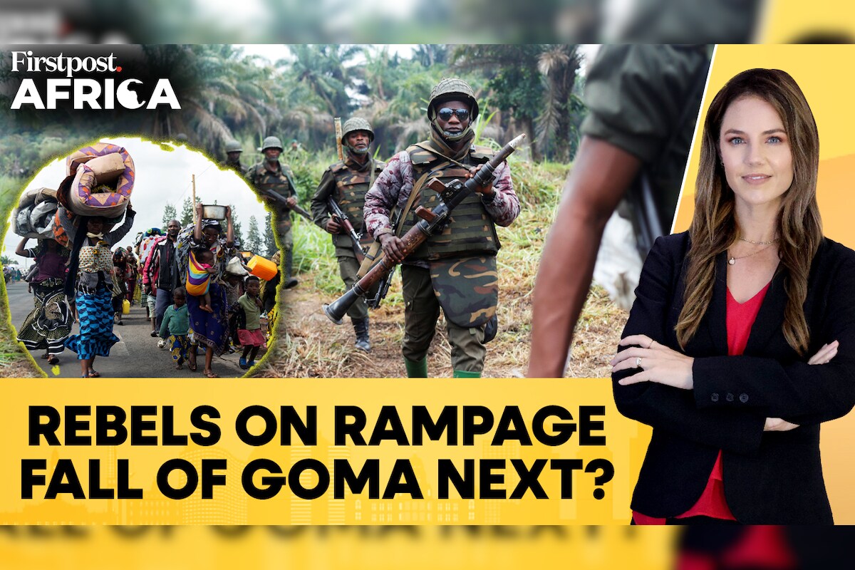 M23 Rebels Advance in Eastern DR Congo, Seize Goma's Trading Hub Minova | Firstpost Africa | N18G