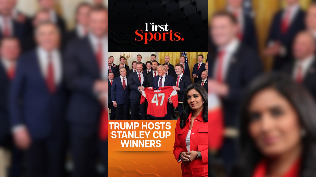 Trump Takes Stanley Cup Champions Panthers' Golden Stick | First Sports ...