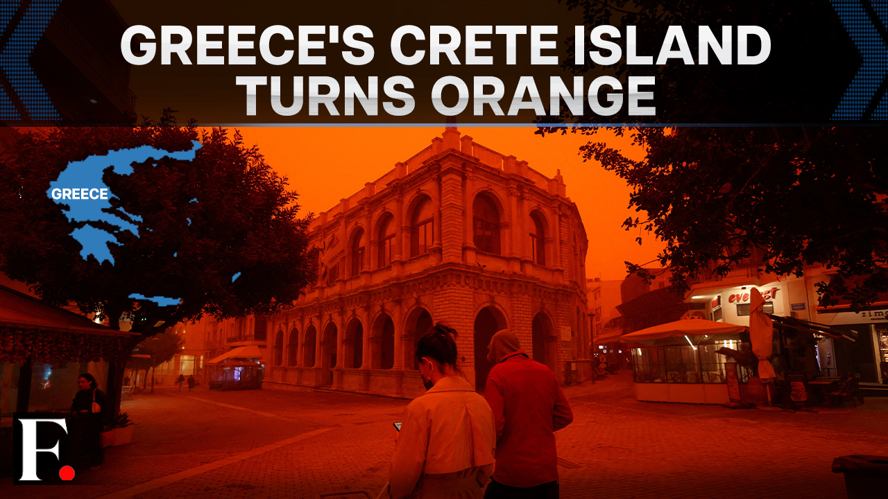 Saharan Dust Storm Turns Greece’s Crete Island Orange, Flights Disrupted