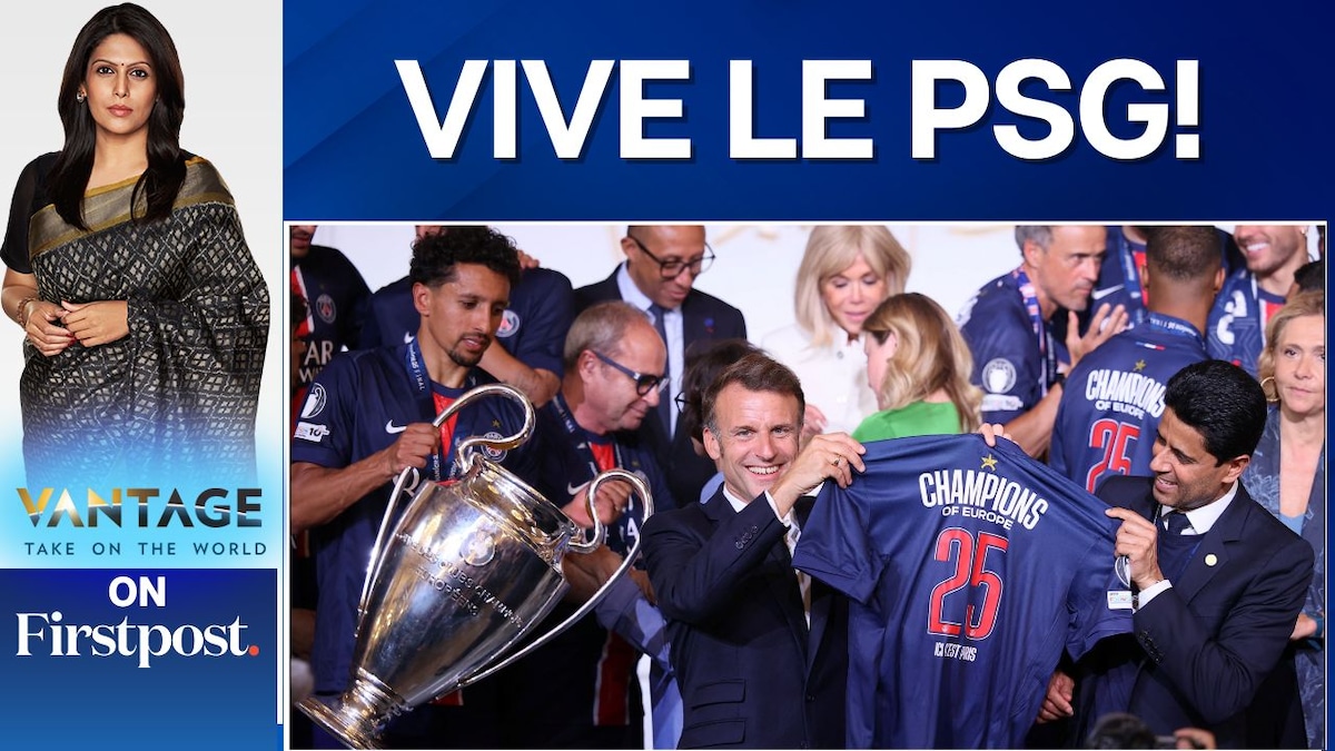 French President Macron Hosts PSG After Historic Champions League Win ...