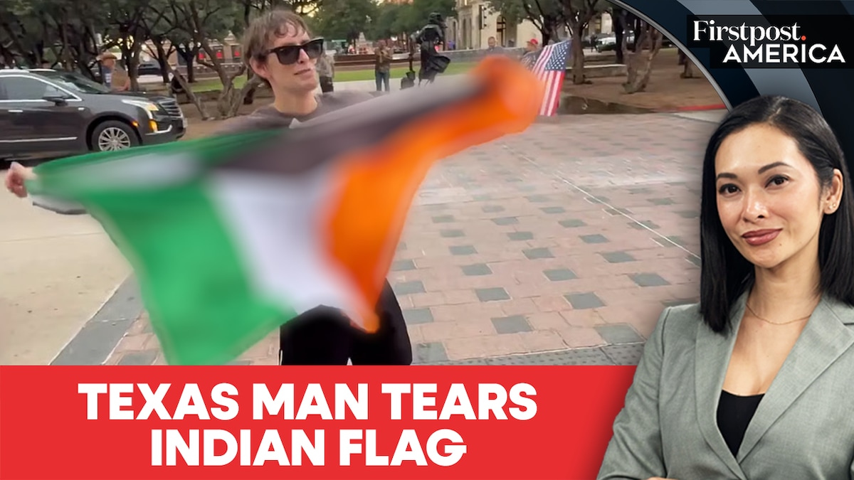 ON CAM: 'F*ck India' Chants Erupt As Texas Man Tears Indian Flag ...