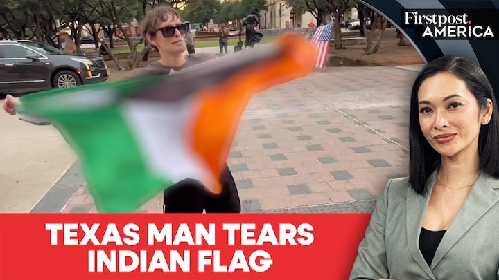 ON CAM: 'F*ck India' Chants Erupt As Texas Man Tears Indian Flag ...